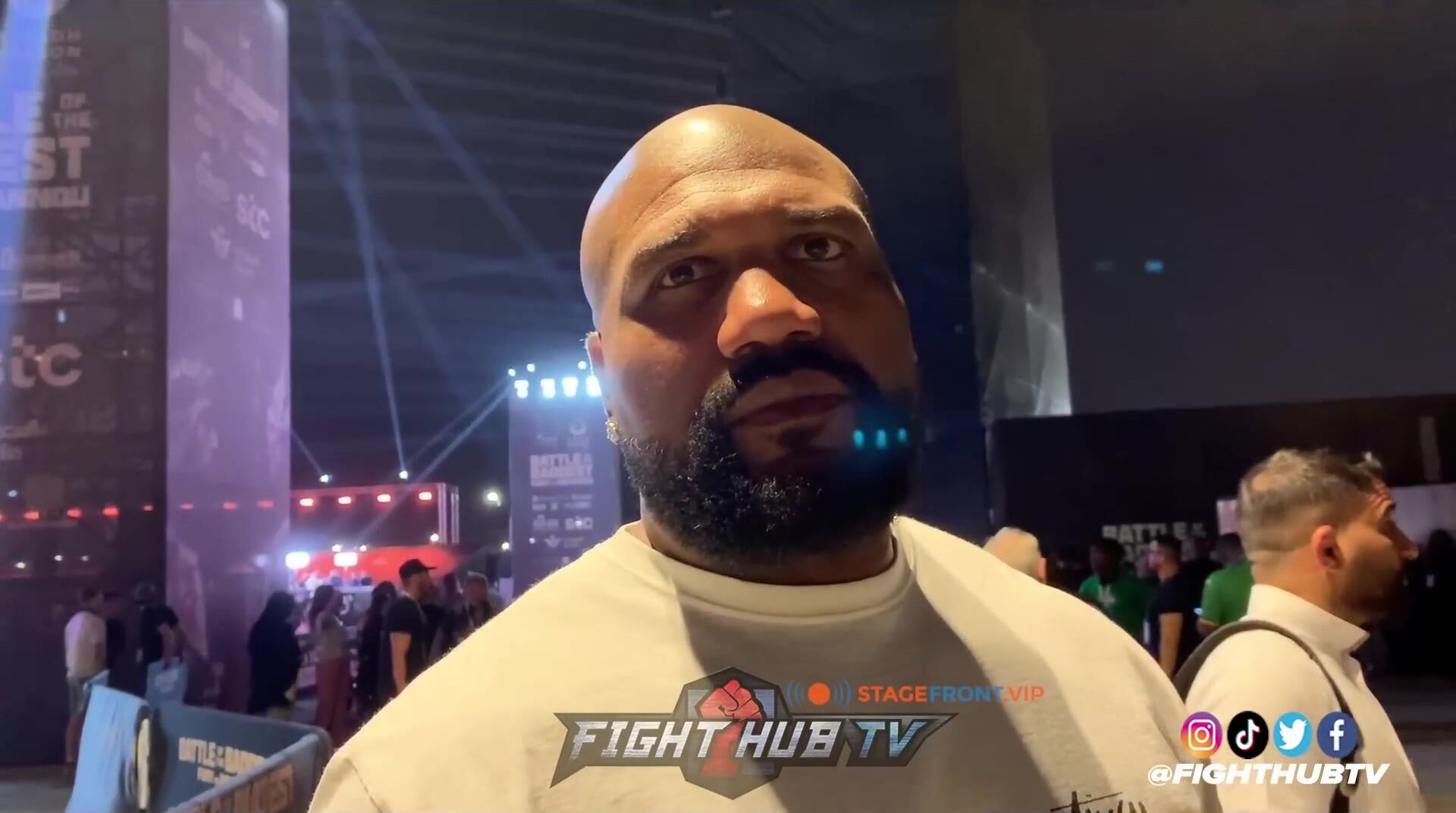 Rampage Jackson DISSES Shannon Briggs to his face; both exchange words ...