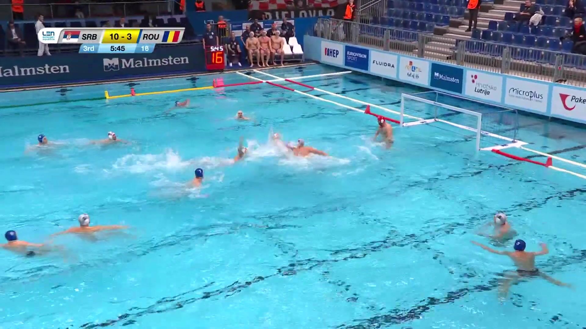 Serbia vs. Romania Highlights | Classifications | European Water Polo ...