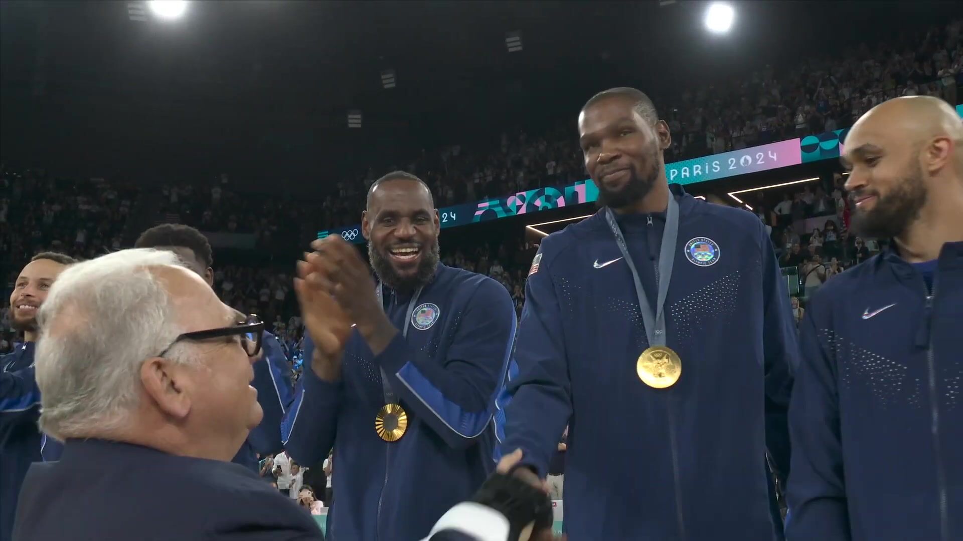 LeBron James, Steph Curry, and Team USA Celebrate Gold Medal Ceremony ...