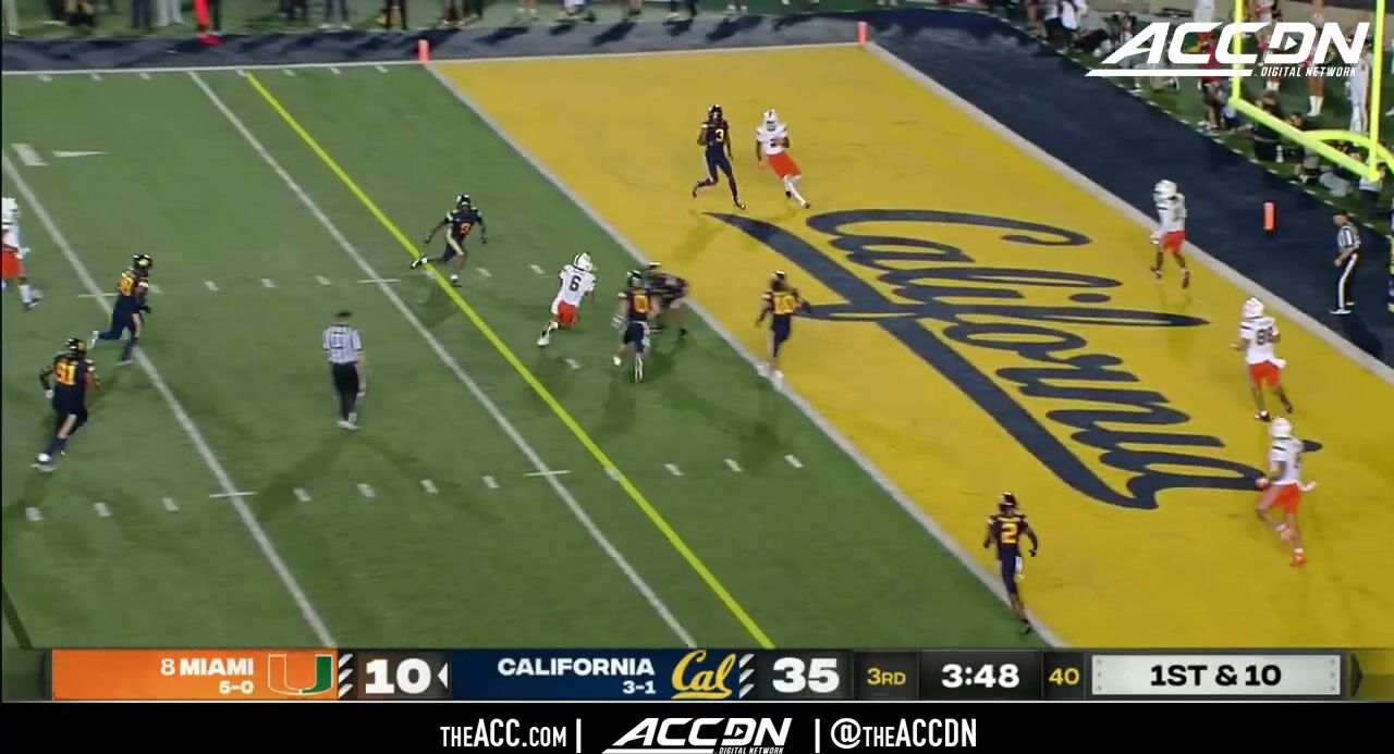 Miami Hurricanes Pull Off Epic Comeback Against Cal, Win 39-38